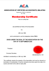Sample Certificate – THE CERTIFIED ACCOUNTANT
